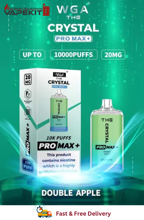 Double Apple Crystal Pro Max 10k Puffs Disposable Vape (Pack of 10)