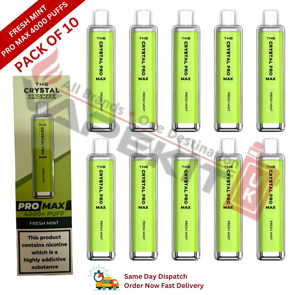 Crystal Pro Max Bar 4000 Puffs Fresh Mint