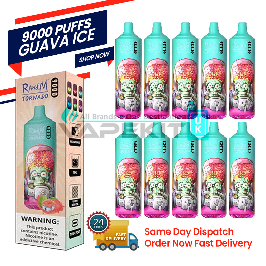 Guava Ice Randm Tornado 9000 Puff Bar (10 Pack)-£73.95