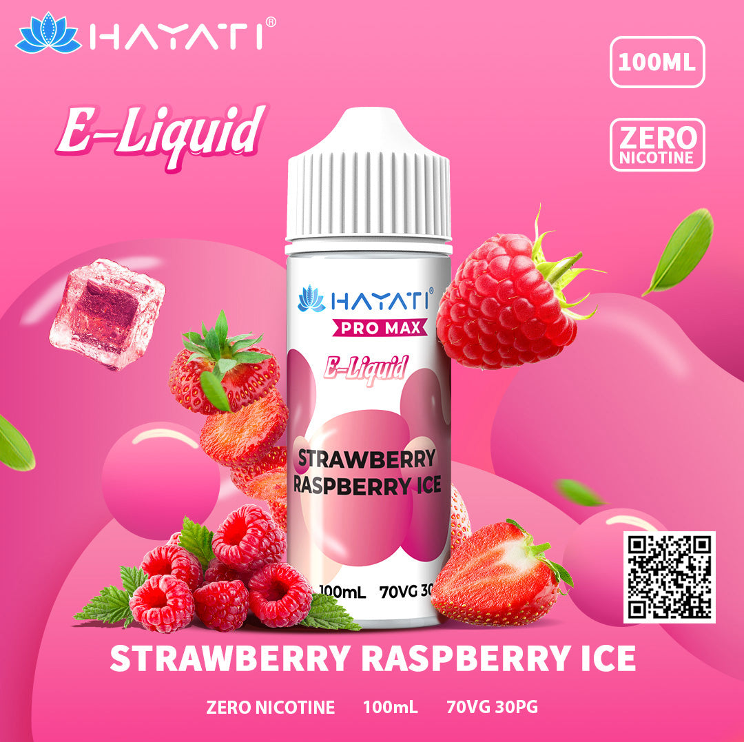 Hayati Pro Max Strawberry Raspberry Ice 100ml Eliquid-£6.95
